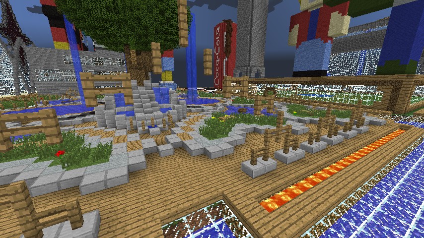 Small garden plot with a tree centrepiece Minecraft Map