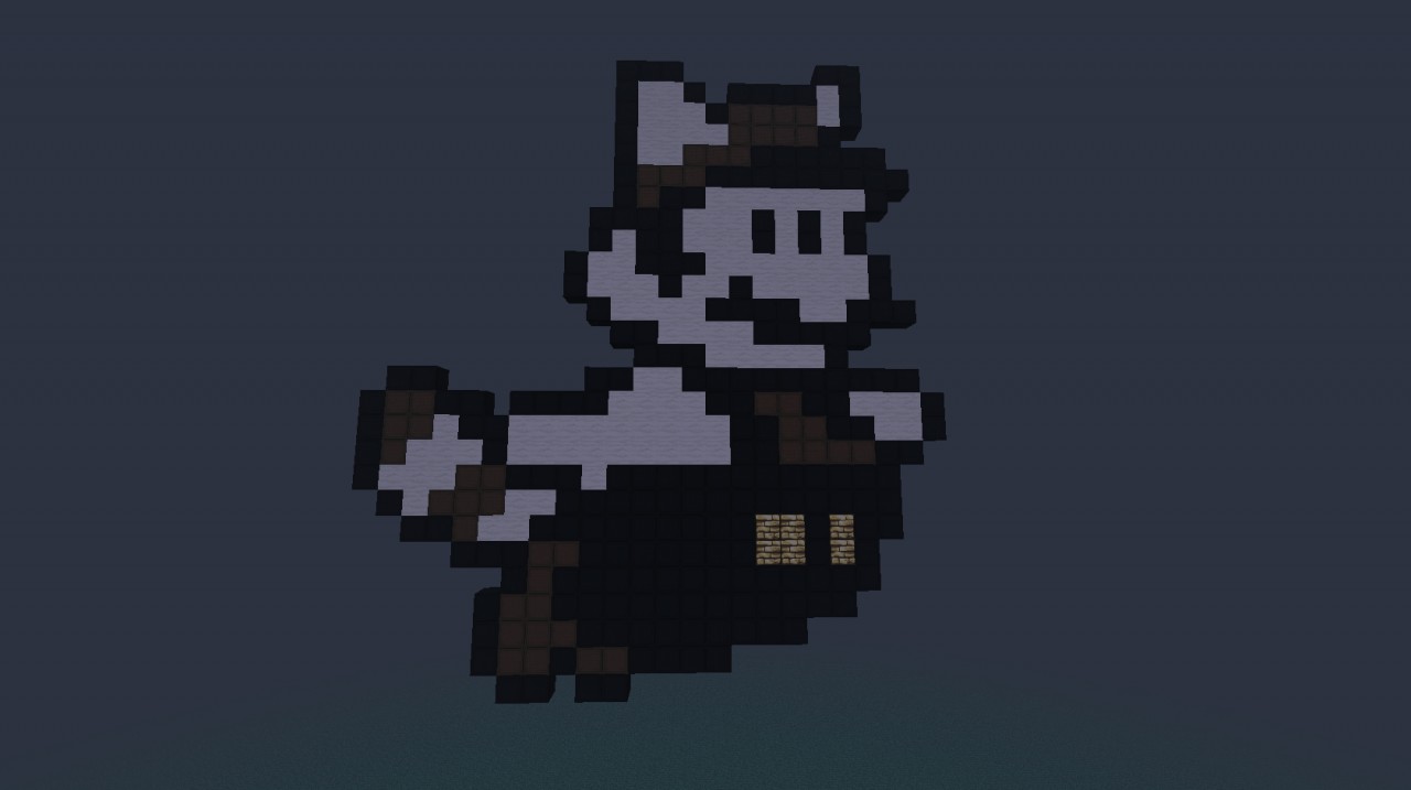 Pixel Art Flying Mario Minecraft Map