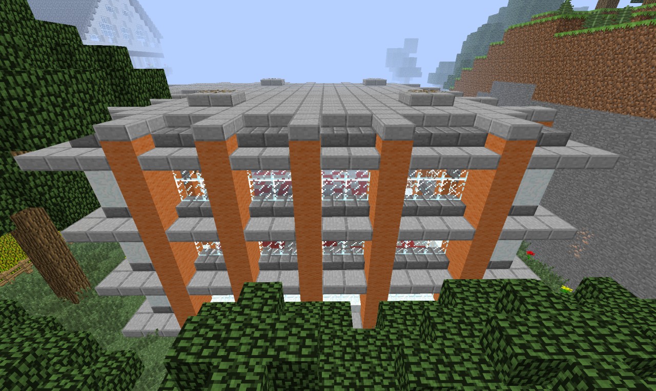 Modern Orange Building! Minecraft Project