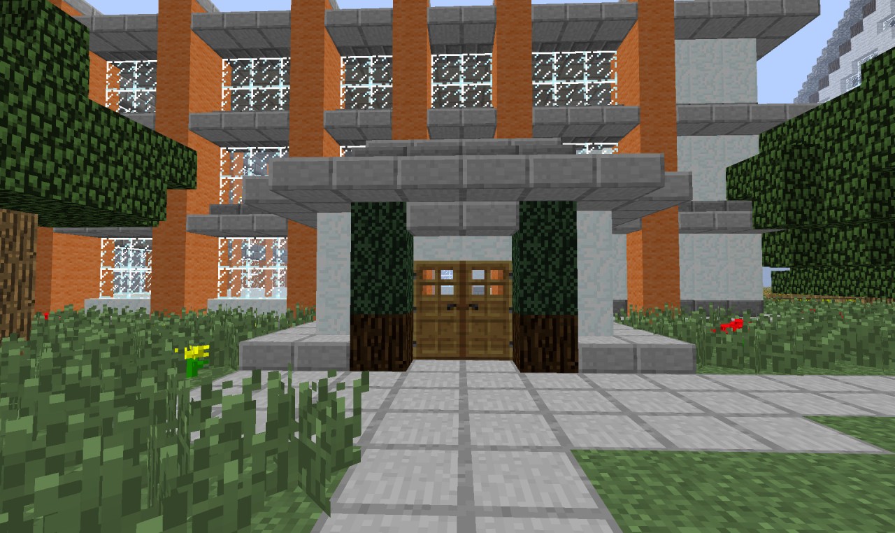 Modern Orange Building! Minecraft Project