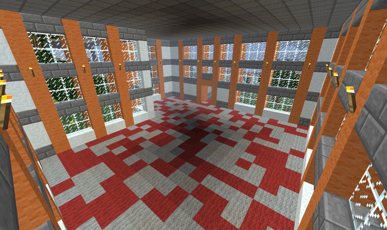 Modern Orange Building! Minecraft Project