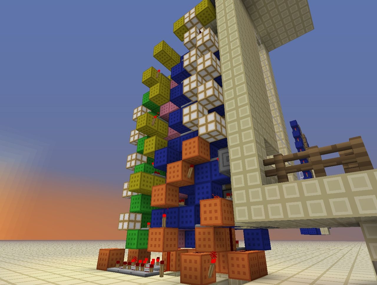 Minecraft Fast Up And Down Piston Elevator (Redstone Showcase) Minecraft Map
