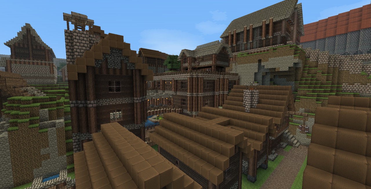 Castle And Town Minecraft Map