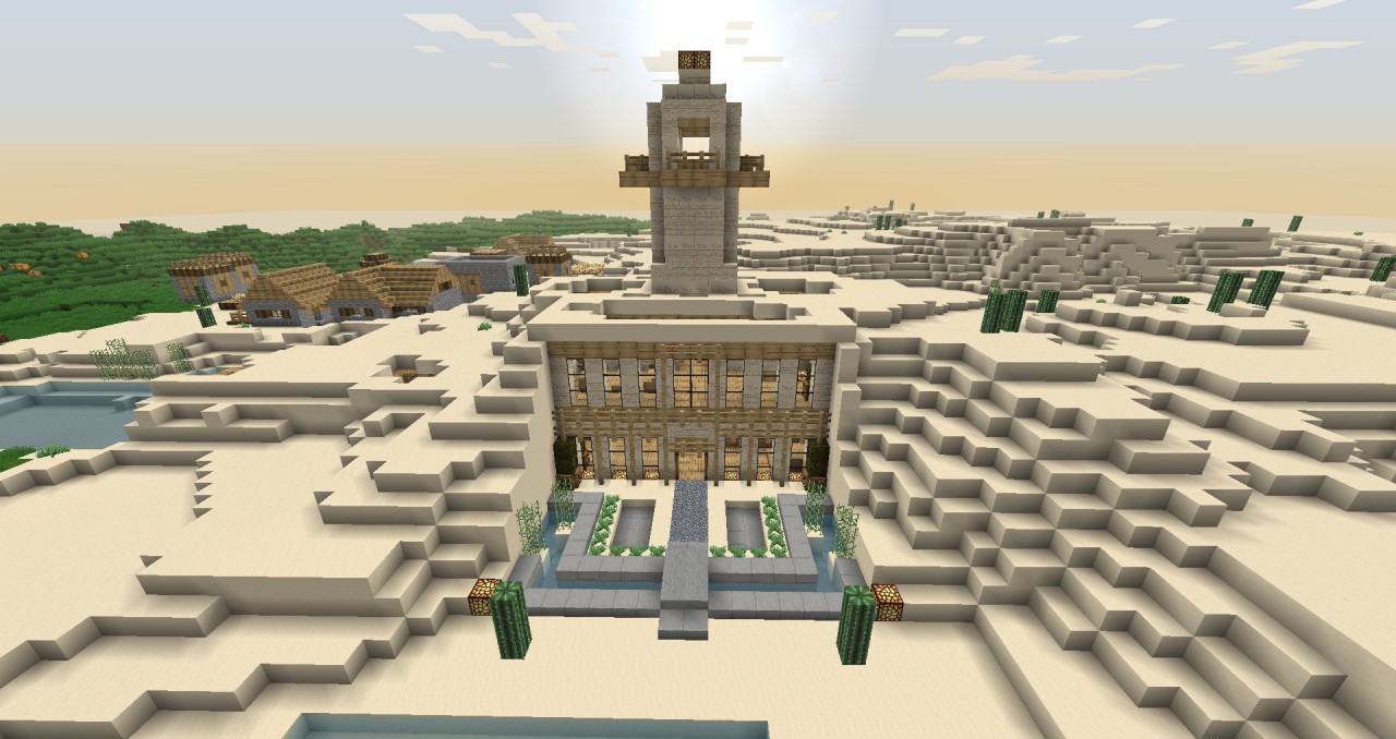 Modern Sandstone House : SCHEMATIC Minecraft Map