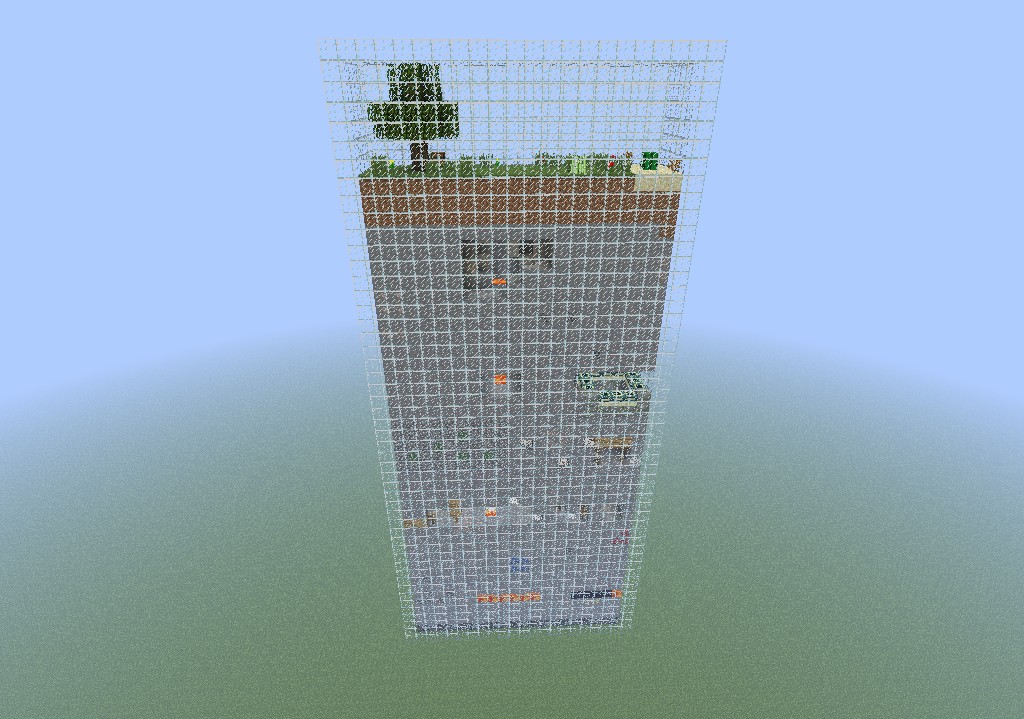 2D box survival Minecraft Map