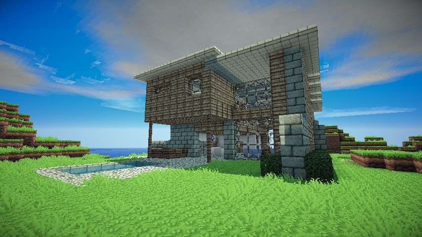 Modern Oceanside House Minecraft Map