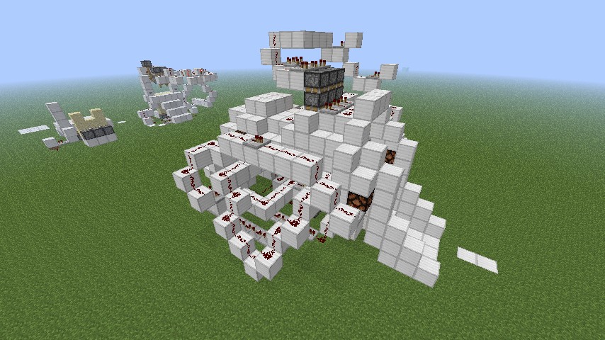 Playing with redstone: Piston fence gate and 9 segment selector (still ...