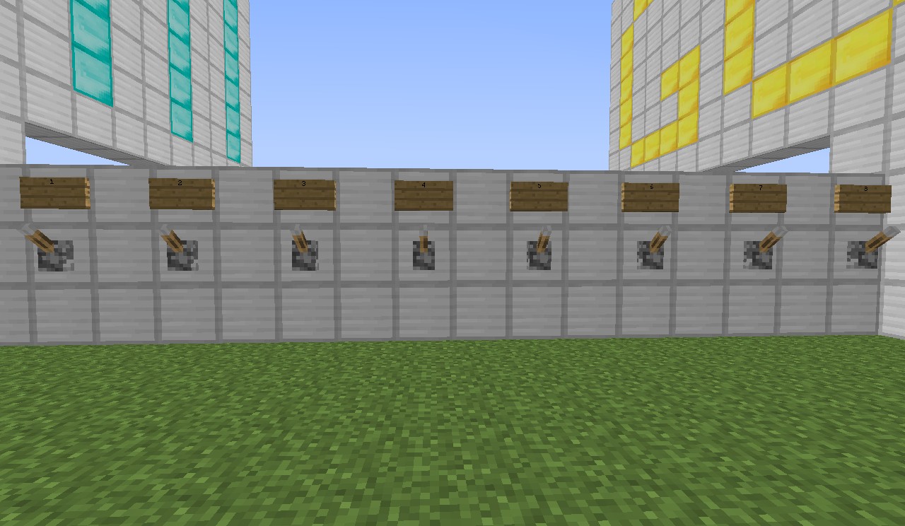 Redstone Binary Number Code [1-8] Minecraft Map