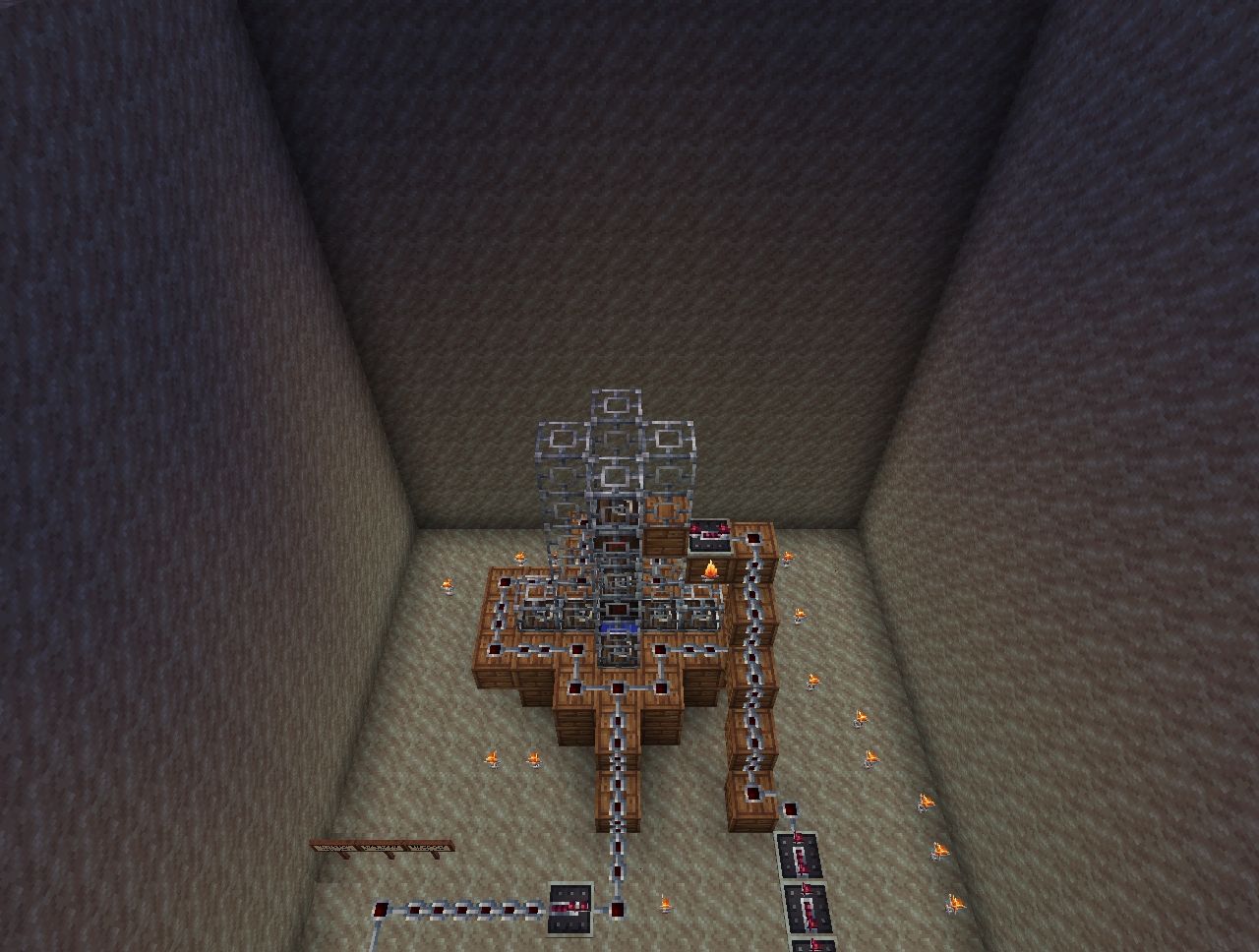 Fireworks cannon/bouncing betty Minecraft Map