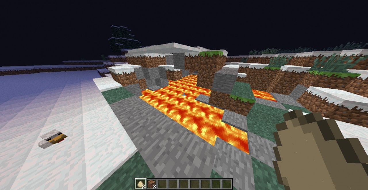 winter lava seed and cave Minecraft Map