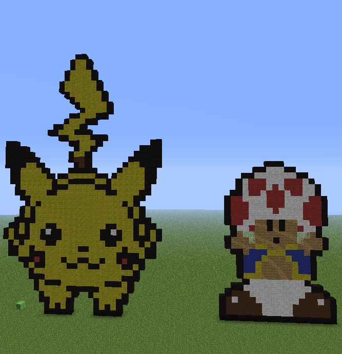 Character Pixel Art Minecraft Map