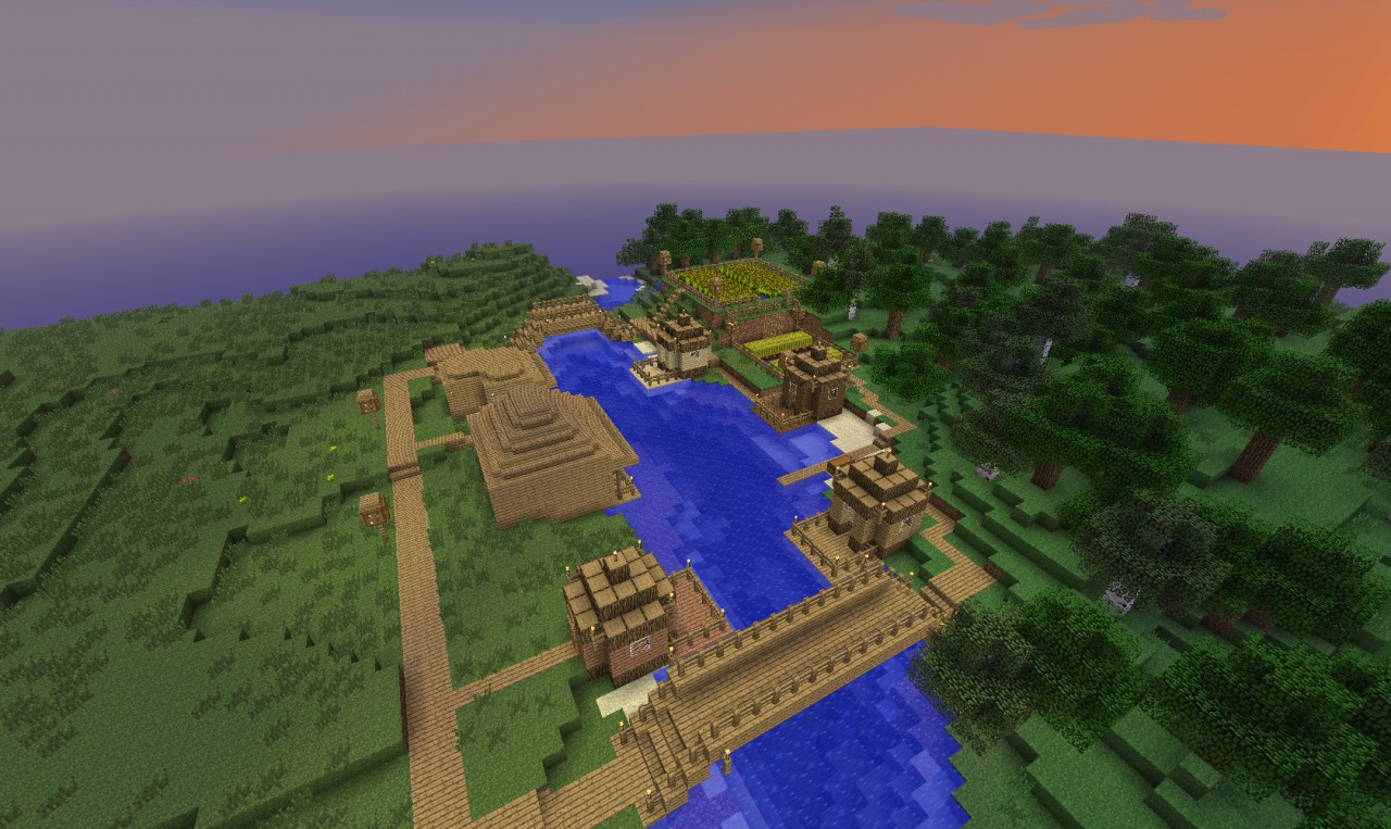 Riverside Town Minecraft Map