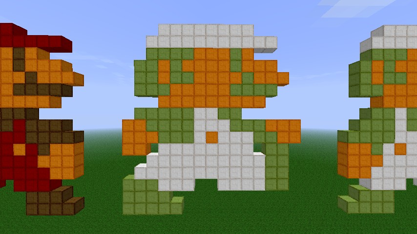 8 bit Marios and Luigis Minecraft Map