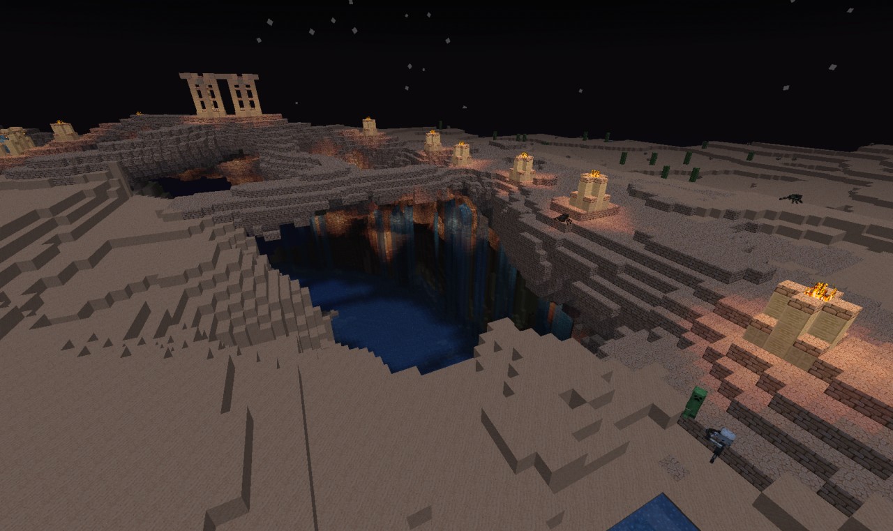 Desert Chasm Template Minecraft Map