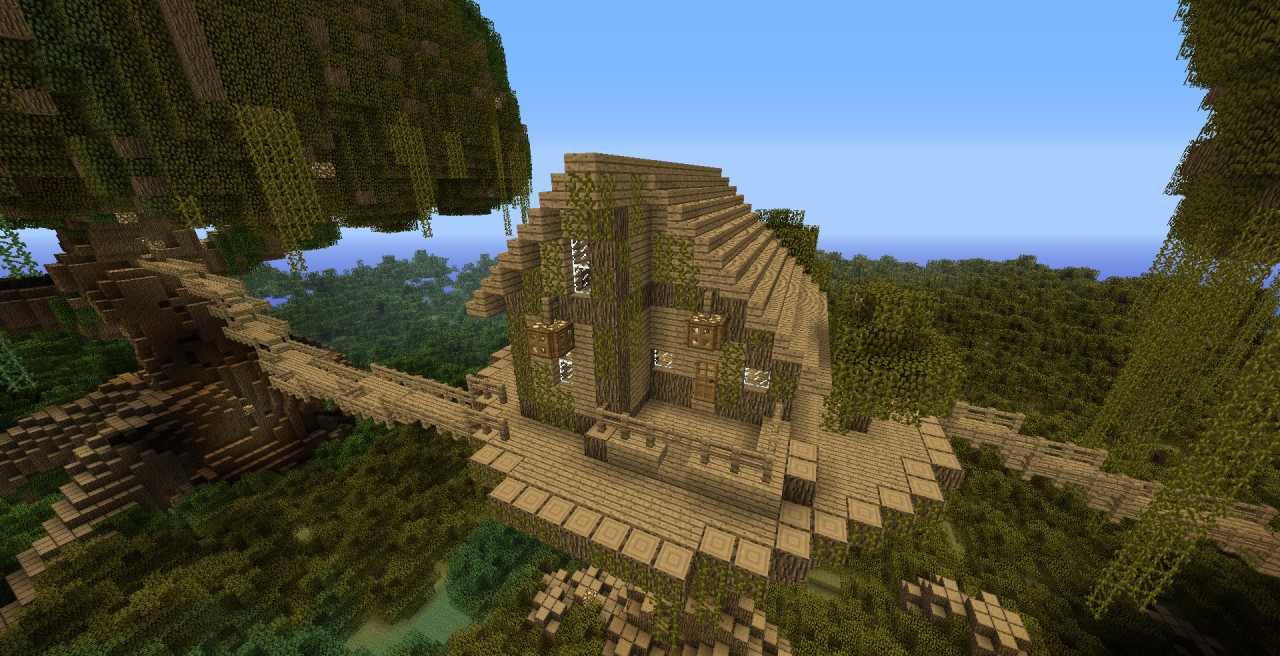 Minecraft Tree Houe, With Two HUGE Trees :D Minecraft Map