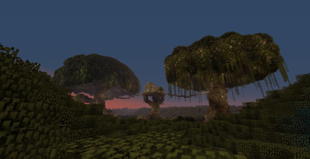 Minecraft Tree Houe, With Two HUGE Trees :D Minecraft Map