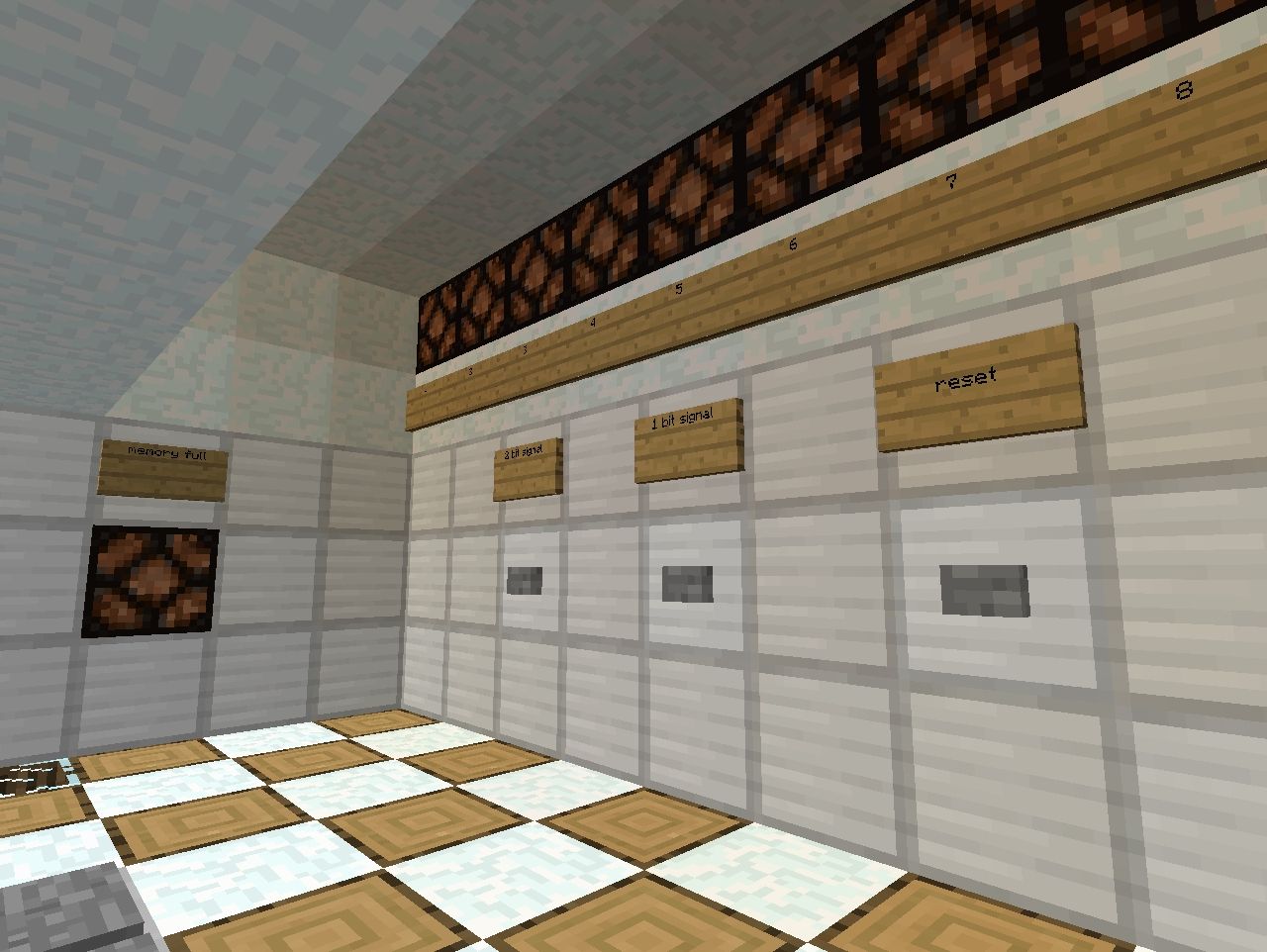 Memory Unit for Redstone Computers (8 bit) Minecraft Map