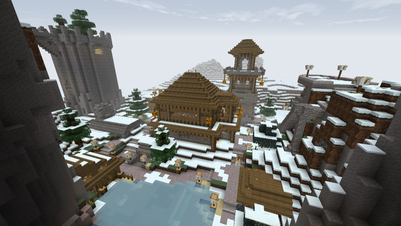 Classic Mountain Town Minecraft Map