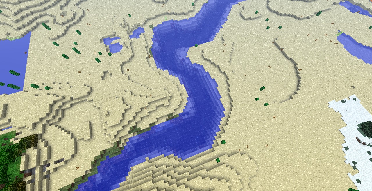 Nile River with a Snow biome next to desert Minecraft Map