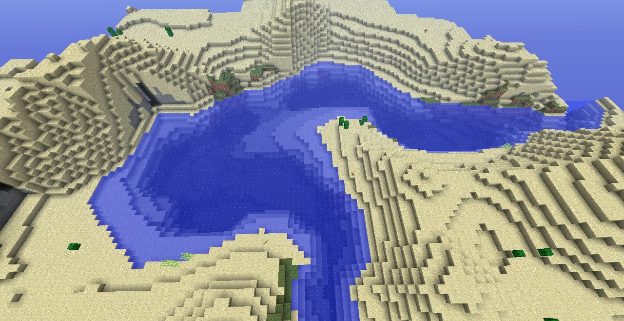 Nile River with a Snow biome next to desert Minecraft Map