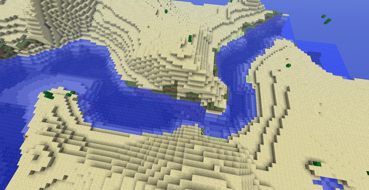 Nile River with a Snow biome next to desert Minecraft Map