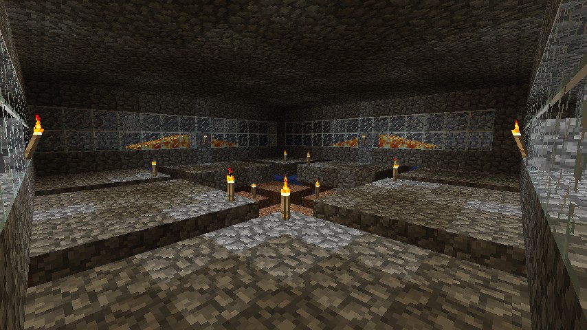 dark room trap (small) plus 2 cactus farms Minecraft Map