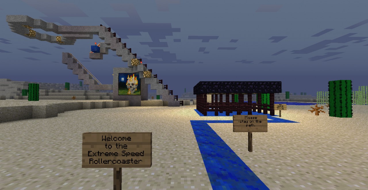 The Extreme Speed Rollercoaster Minecraft Map