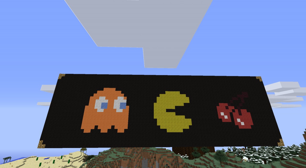 Pac-Man Pixel Art Minecraft Map