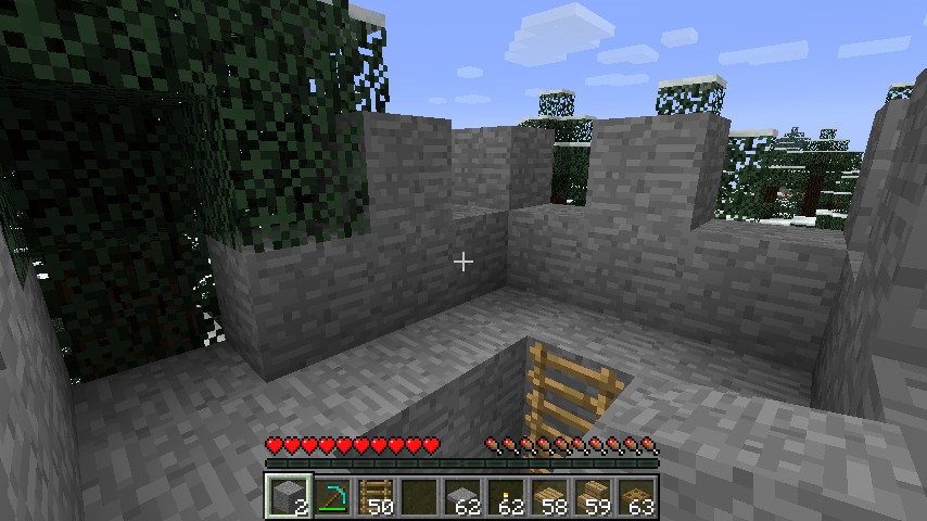 spawn base with underground safehouse Minecraft Map