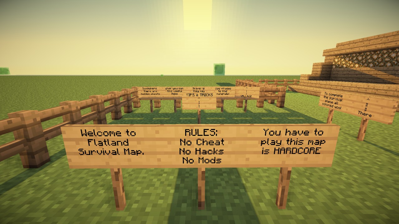 Flatland Survival Map Minecraft Map