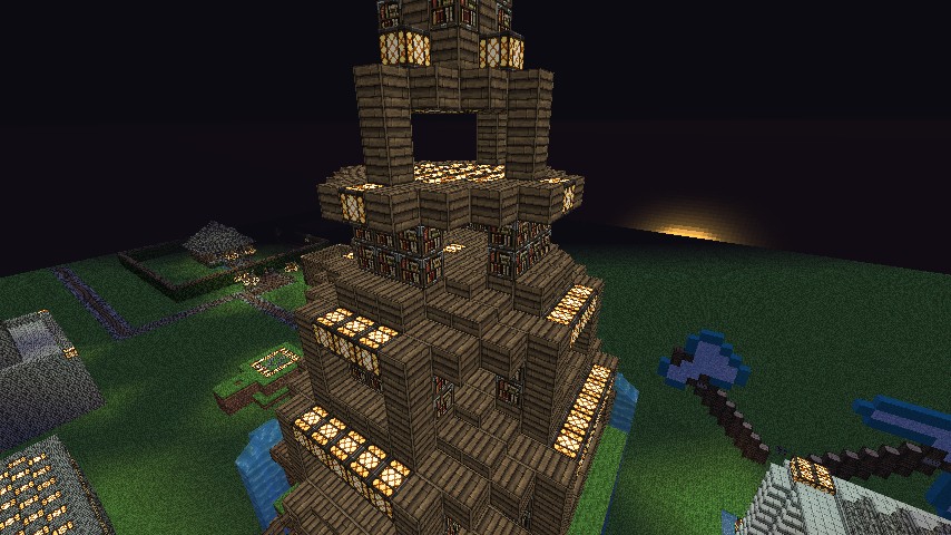 Floating Library and Floating Garden Minecraft Map
