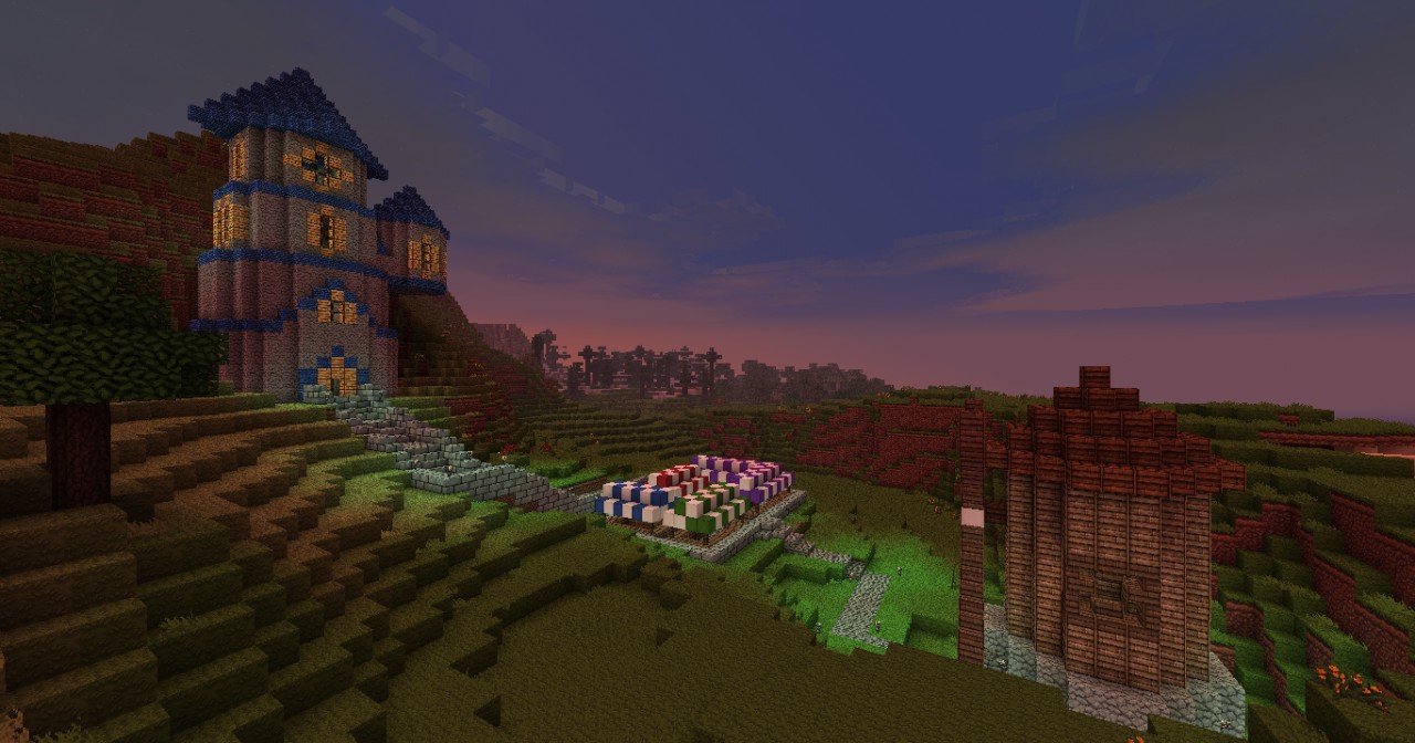 Wizard tower and village Minecraft Map