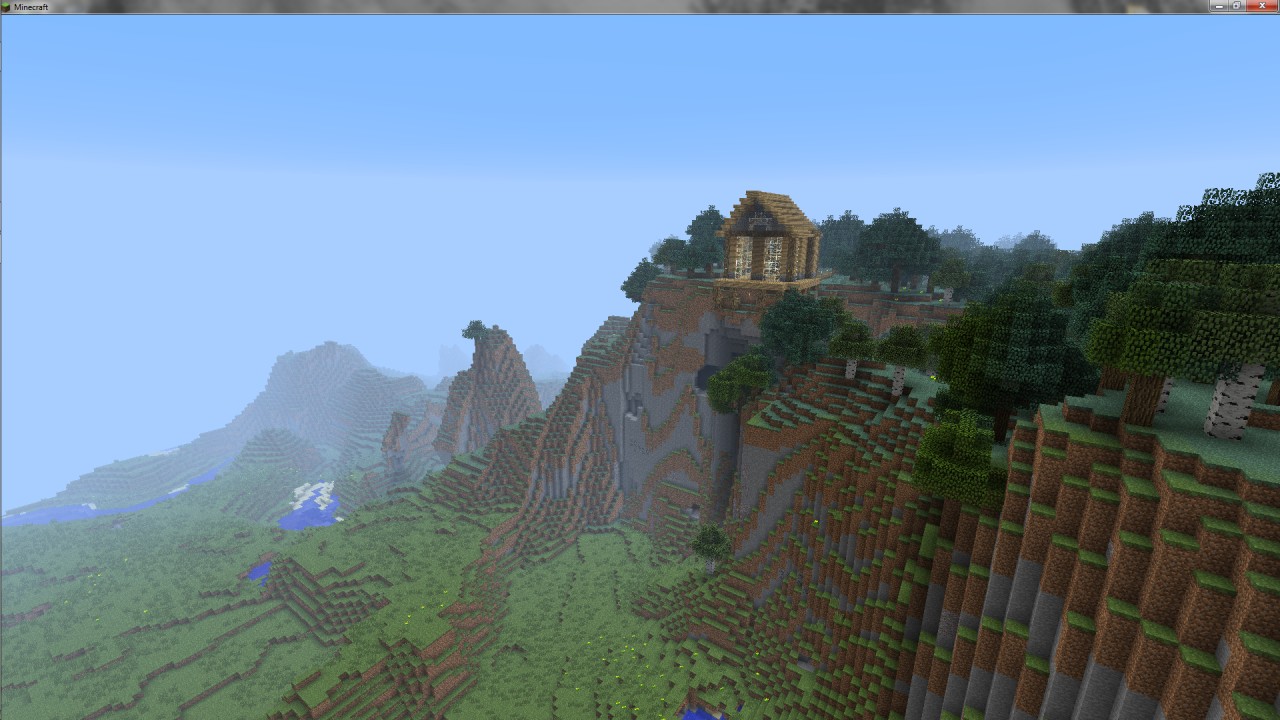 modern forest cabin Minecraft Map