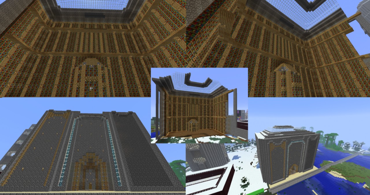 Strange town Library Minecraft Map