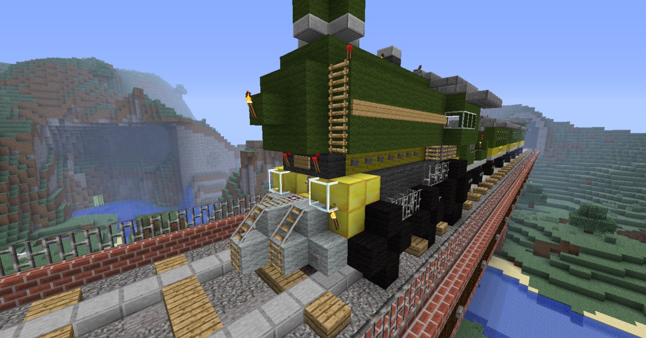 [ real ] Steam Train by Tristan30 ( with redstone device ) Minecraft Map