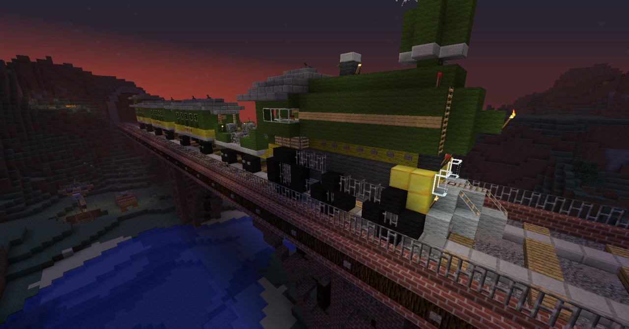 [ real ] Steam Train by Tristan30 ( with redstone device ) Minecraft Map