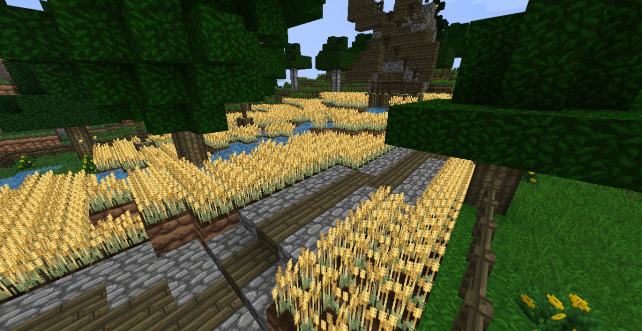 Elk Valley Wind Mill and Wheat Farm Minecraft Map