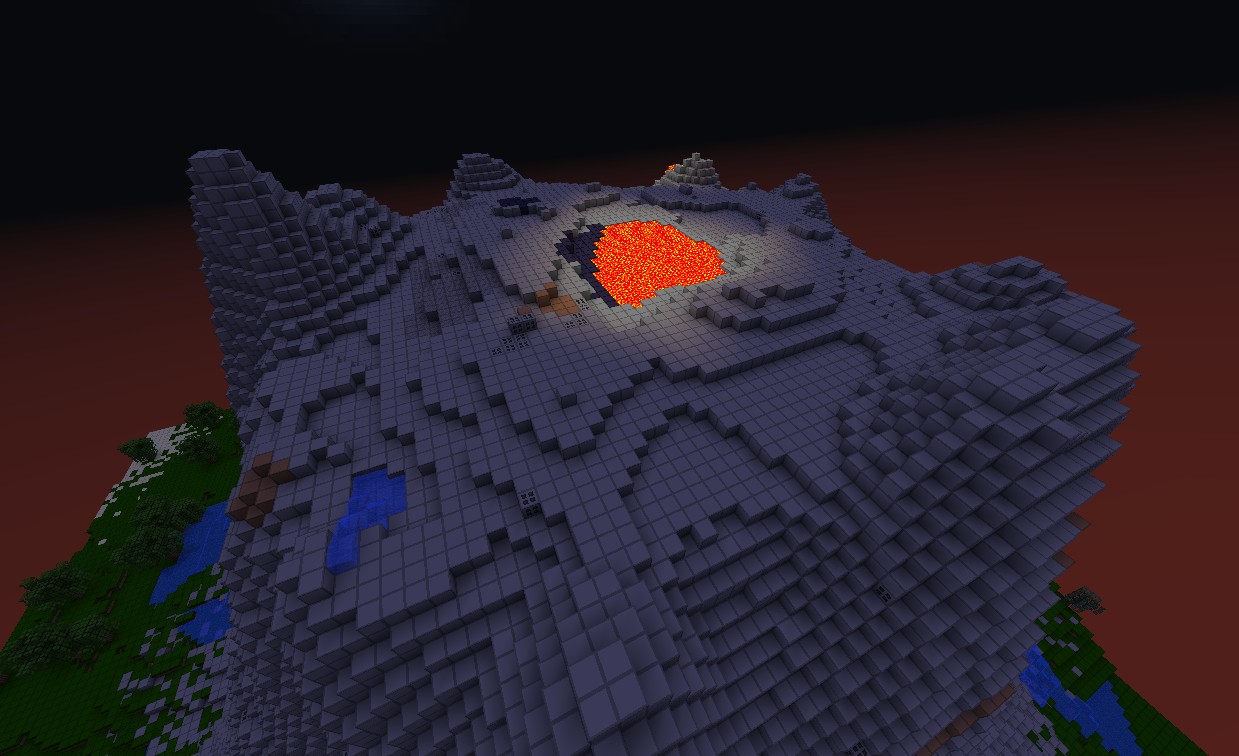 Custom Terrain: Volcano Island Minecraft Map