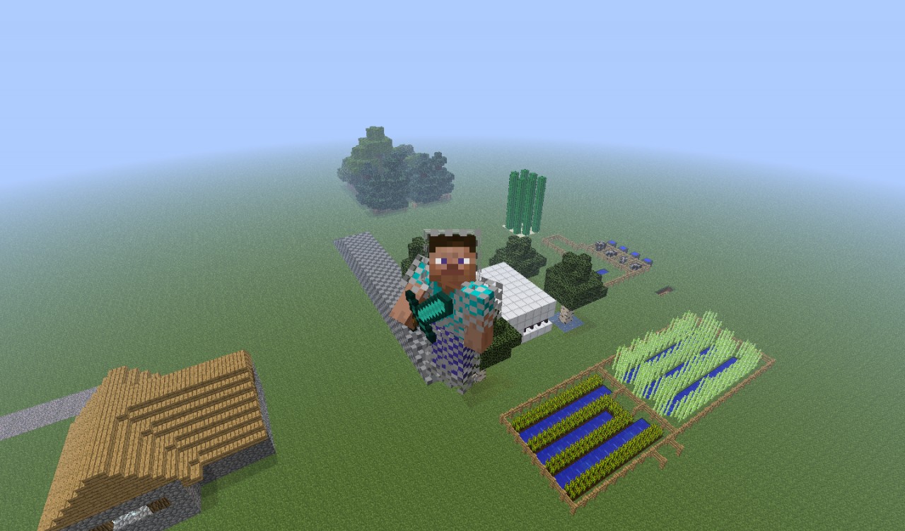 MINI FARMING HOME & VILLAGERS STORE Minecraft Map
