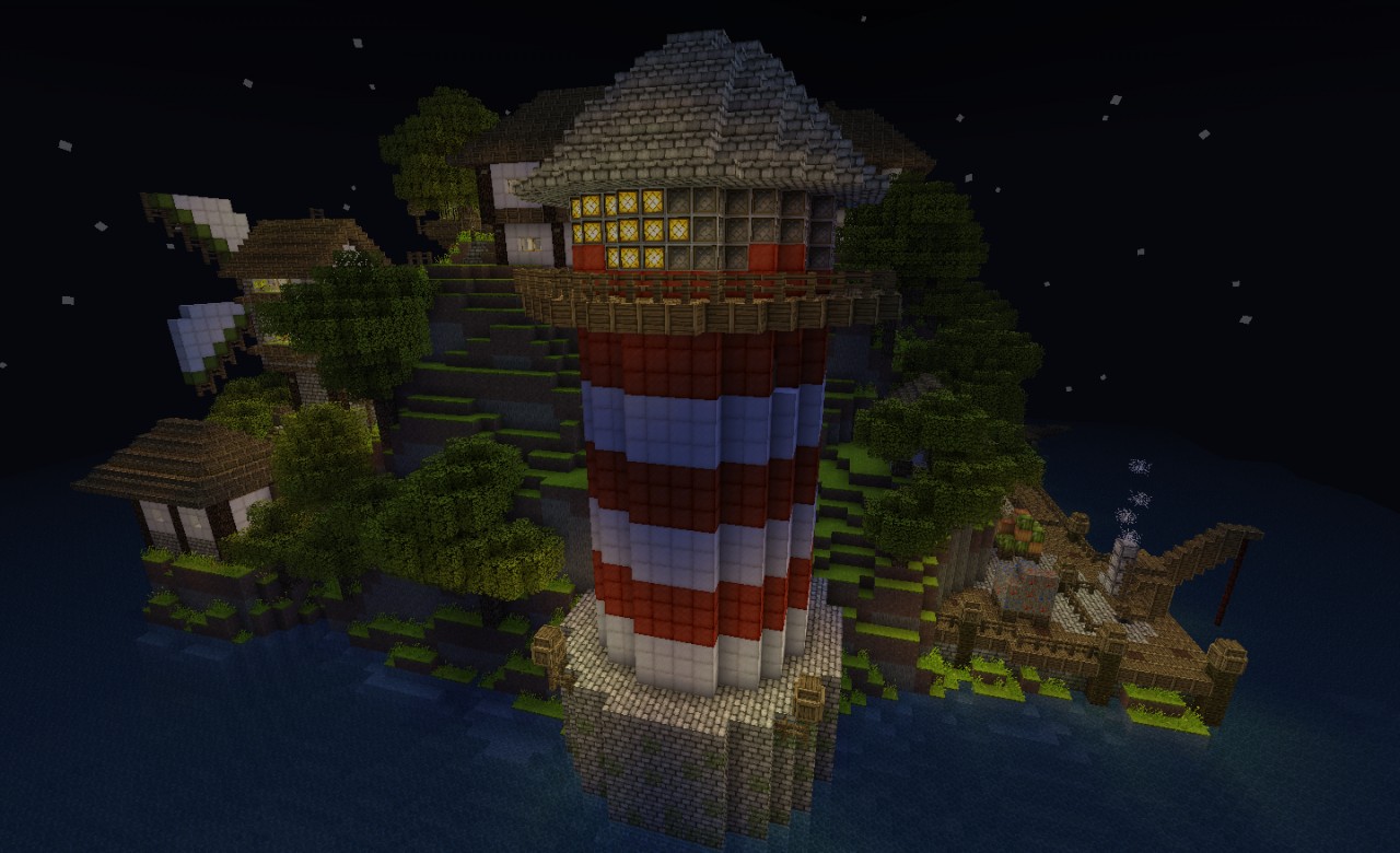 Lighthouse WORKING LIGHTS Minecraft Project