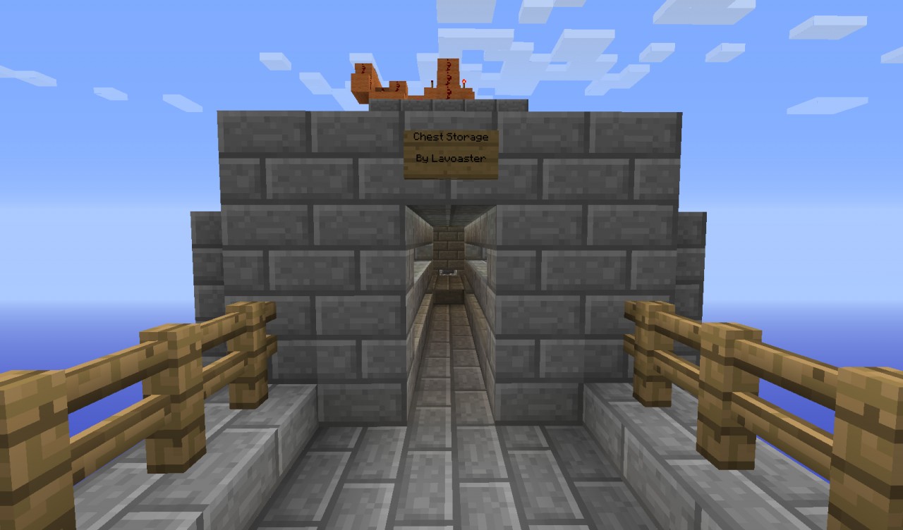 Minecart Chest Storage System Minecraft Map