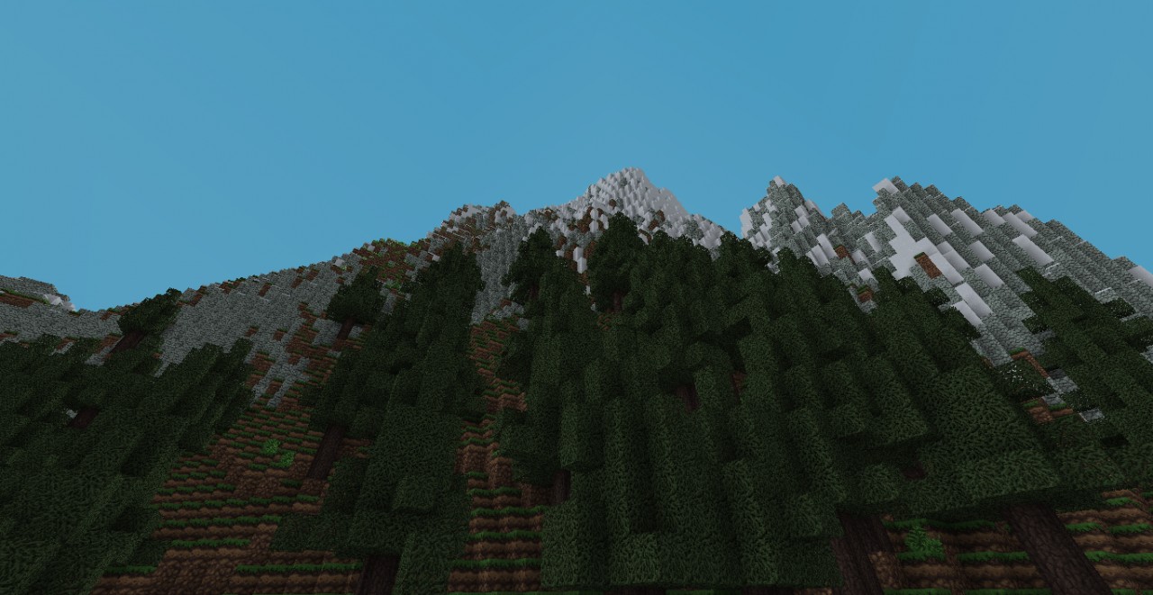 Alpine Valley- Custom terrain- Made from World Painter Minecraft Map