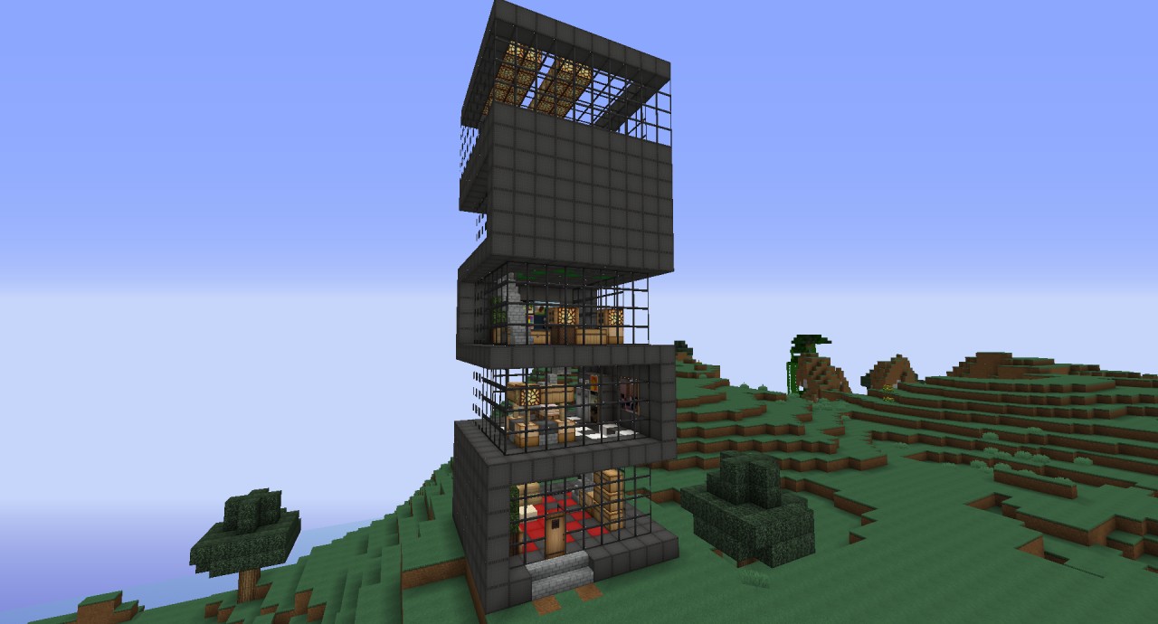 Stacked Modern Home Minecraft Map