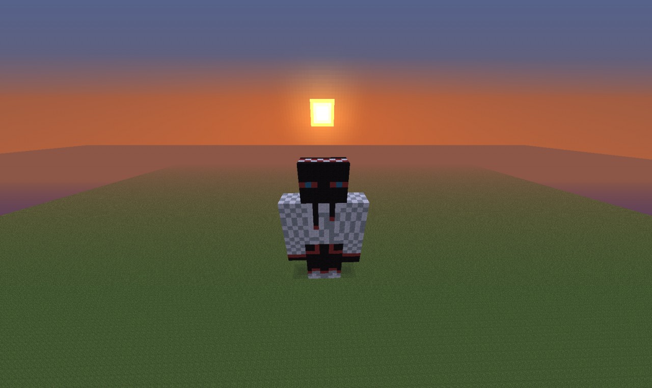 Red EnderCreeper Statue Minecraft Map