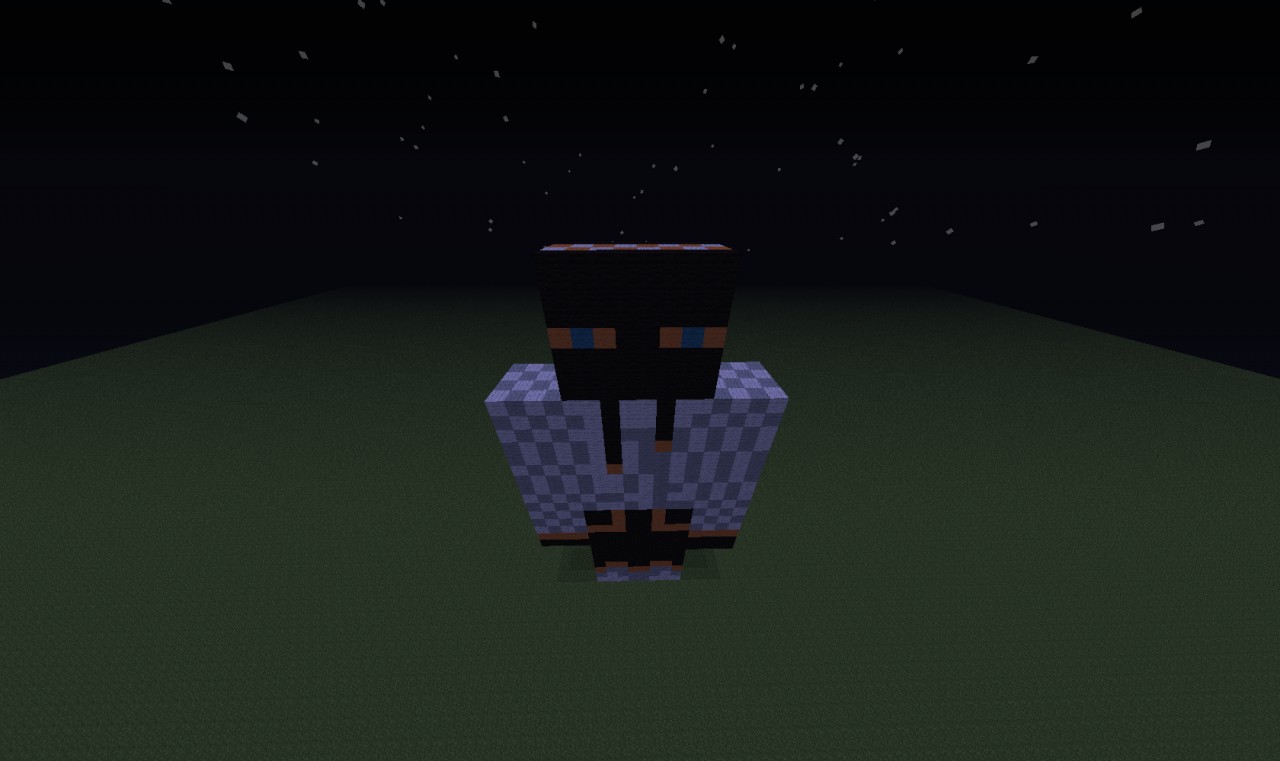 Orange EnderCreeper Statue Minecraft Map