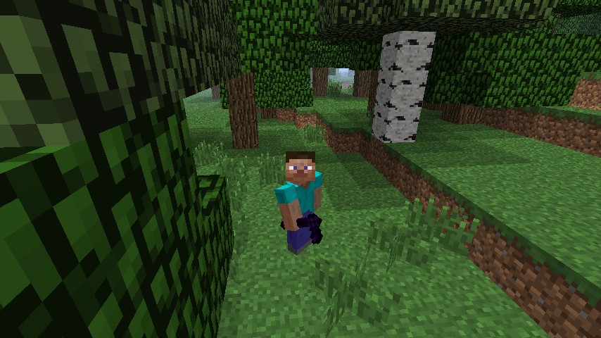 Minecraft Steve Holding Diamond Sword