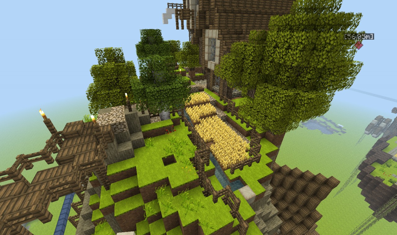 medieval farm on an island Minecraft Map