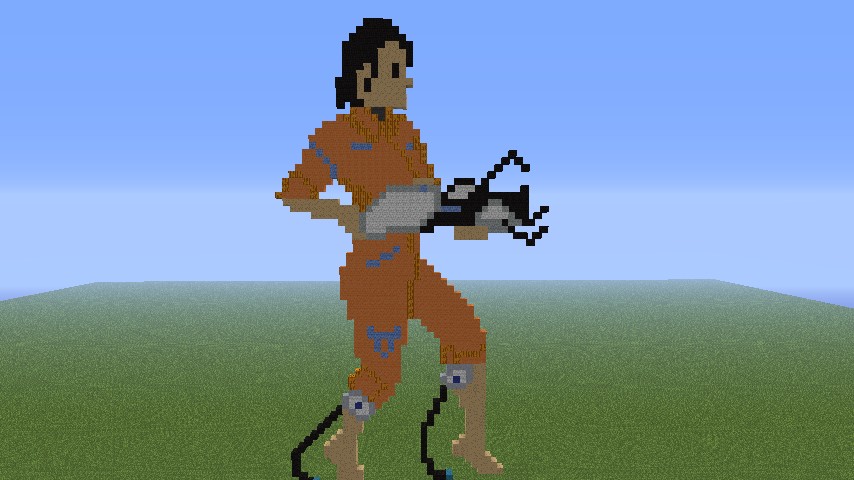 8-bit Chell Minecraft Map