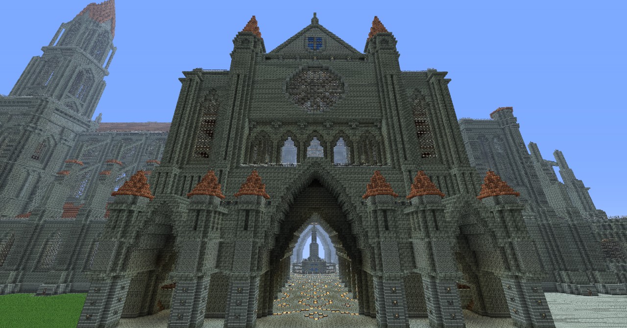 AMAZING Cathedral Massive structure, over 180 blocks high! Minecraft Map