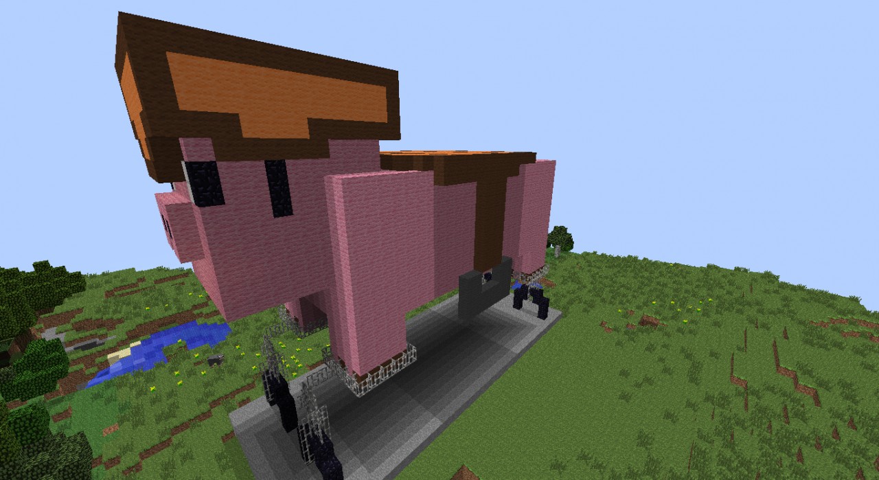 Floating Pig Slave Town Thing Minecraft Map